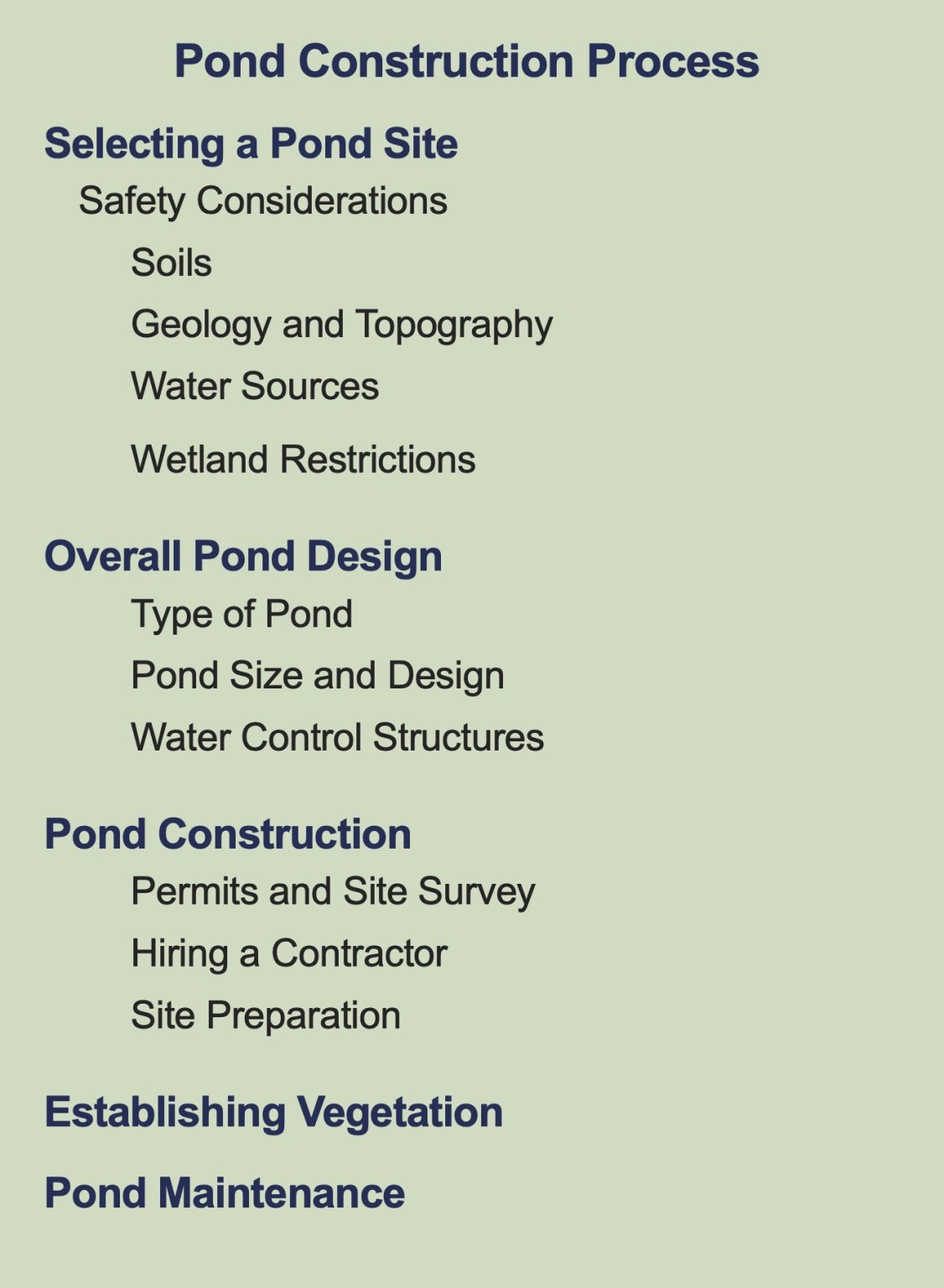 Pond Building: A Guide to Planning, Constructing & Maintaining ...